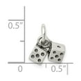 Sterling Silver Dice Charm Pendant Necklace, 925 Gaming Jewelry for Men ...