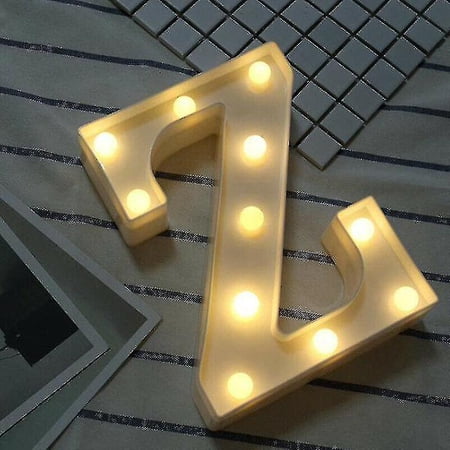 (z) Led Alphabet Letter Lights Large Light Up Plastic Birthday Party ...