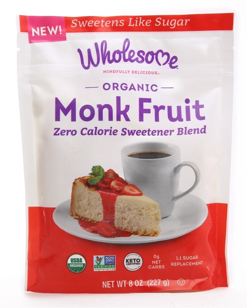 Wholesome! - Organic Monk Fruit Zero Calorie Granulated Sweetener Blend ...
