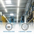 8Ft HO LED Tube Light Bulbs,Rotate R17D Base,V Shape,72W 6000K 4-Pack ...