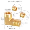 TOP-MAX Threaded Brass Elbow Connector Female x Male/Female x Female ...