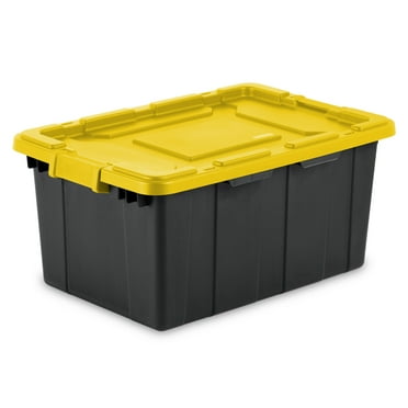 Hefty 32 Qt. Clear Storage Bin with Blue HI-RISE Lid - Walmart.com