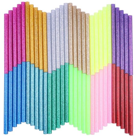 Glitter Hot Glue Sticks for Hot Glue Gun 2 Colors 60 Pieces Hot Gule ...