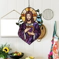 Zeiwohndc Christ Jesuses Suncatchers Stained Glass Window Hangings ...