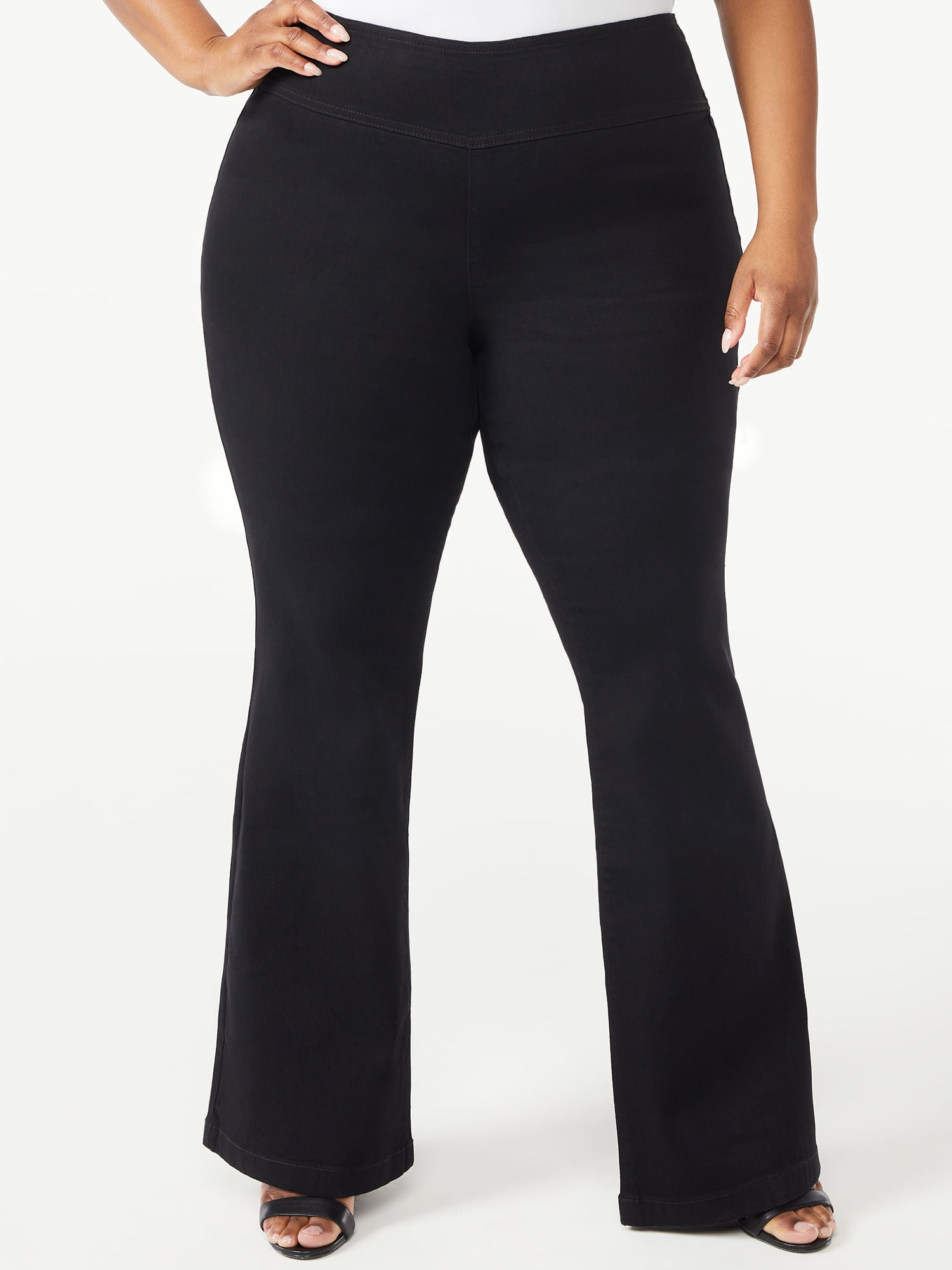 Sofia Jeans Women's Plus Size Melisa Curvy Flare Pull-On Jeans ...