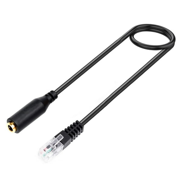Headset Adapter Converter 3.5mm Headset to RJ9 Adapter Cable for Office ...