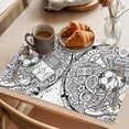Abstract Football Sport Placemats Set of 4 Modern Art Balls Match ...
