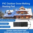 Anvazise Heated Snow Melting Mat Fast Heating Weather Resistant Energy