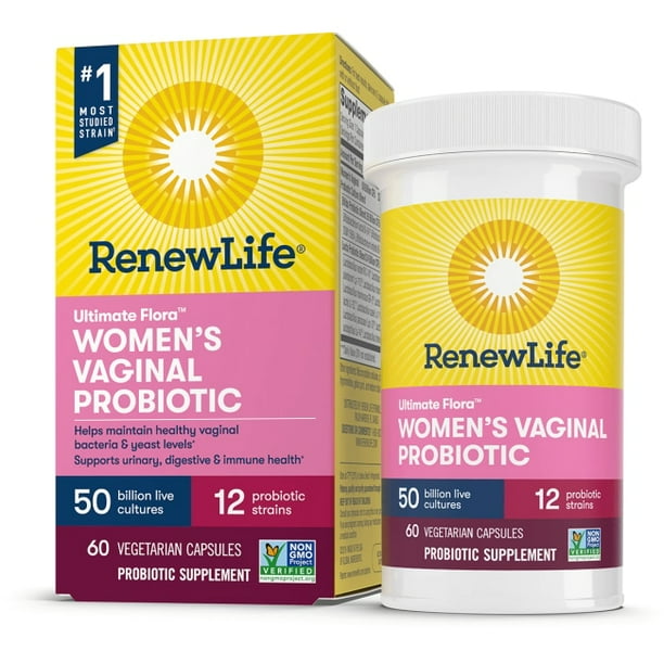 Renew Life Ultimate Flora Womens Vaginal Probiotic 50 Billion Cfu 60