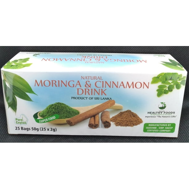 Pure Ceylon cinnamon & Pure moringa tea box (25 bag) - Walmart.com