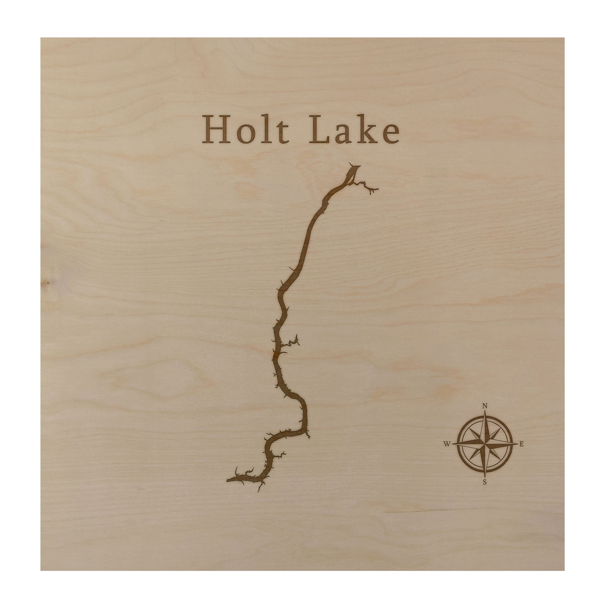 Lay Lake Map 12x12" Birch Wood Wall Art Office Decor Gift Engraved ...