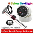 AD 52mm Fuel Level Gauge + Fuel Level Sensor 240-33 Ohm With 7 LED ...