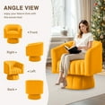 Korser 360° Swivel Accent Chair Set of 2,Modern Velevt Upholstered ...