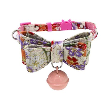 Soft Cats Bells Collar Cute Puppy Bells Collar With Bow Ties For Small ...