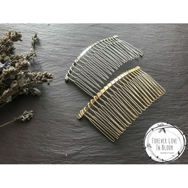 Set of 12pc Metal Silver Gold Hair Comb Fascinato Supplies 3 Inches ...