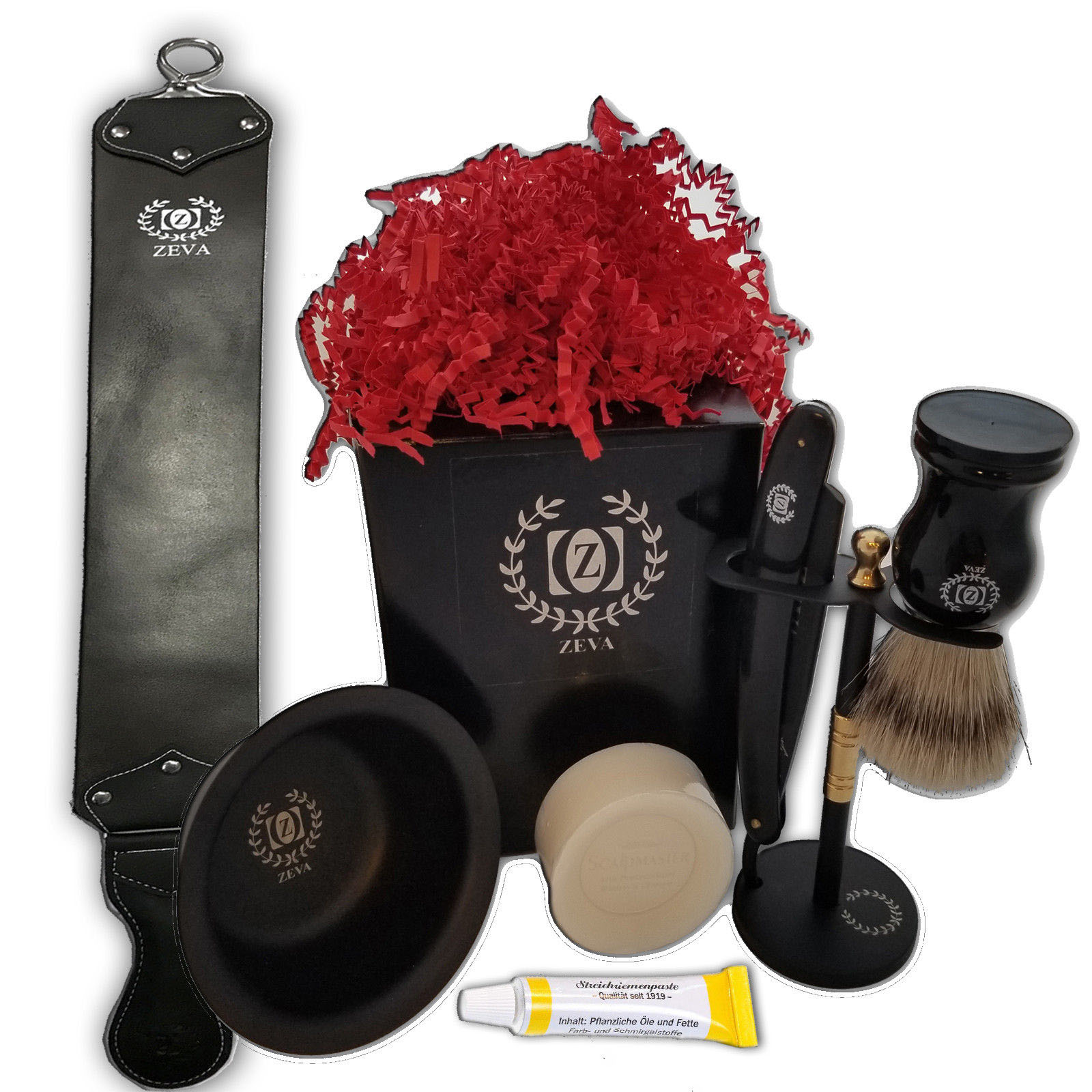 6 piece Mens Mustache Beard Kit Brush Boar Grooming Shaving Trimmer ...