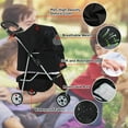 Bestpet Extra Large Dog & Cat Pet Stroller, 3 Wheels, Travel Folding ...