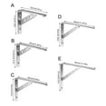2Pcs Stainless Steel L-Shaped Brackets, Reinforced Shelf Supports for ...