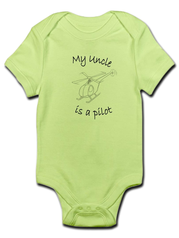 CafePress - My Uncle Is A Pilot Helicopter Infant Bodysuit - Baby Light ...