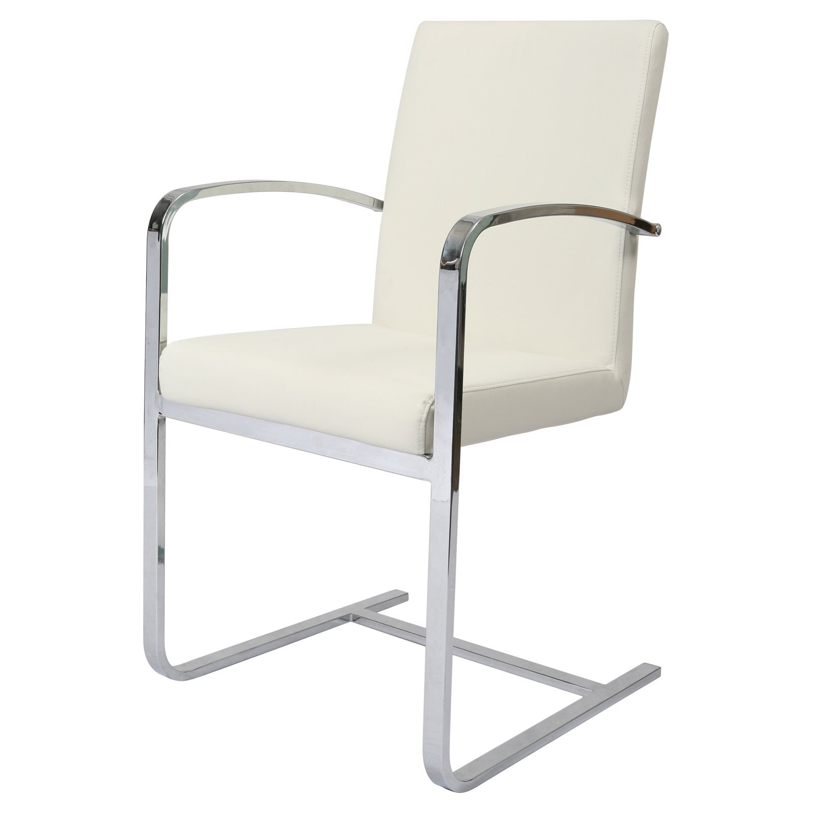 Pastel Furniture Monaco Arm Dining Chair Upholstered in Pu Ivory ...