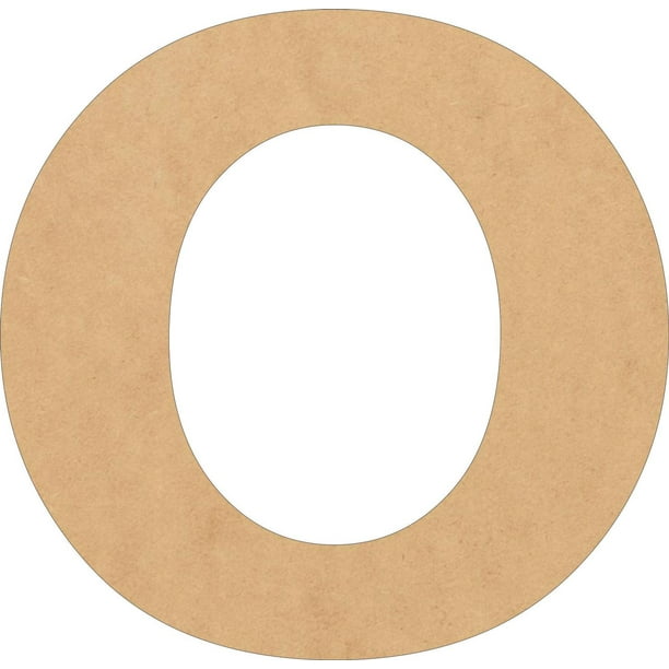 Wood Letters MDF, Unfinished 5'' Tall Rockwell O, Wooden Craft Letter ...