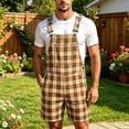 BOOMNY Oktoberfest Mens Short Bib Overalls Wide Leg Jumpsuits for Men ...