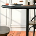 Emma + Oliver 30'' Round Wood Bar Table with 30'' and 42'' Columns ...