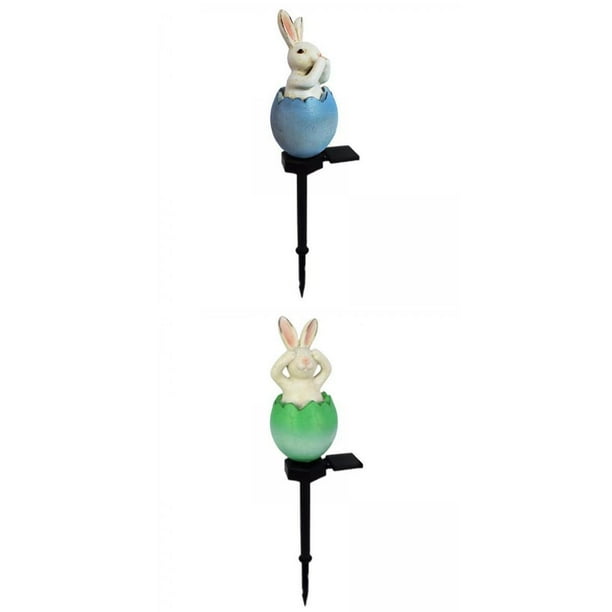 Lawn Lights,resin garden decor rabbit figurines solar light,rabbit ...