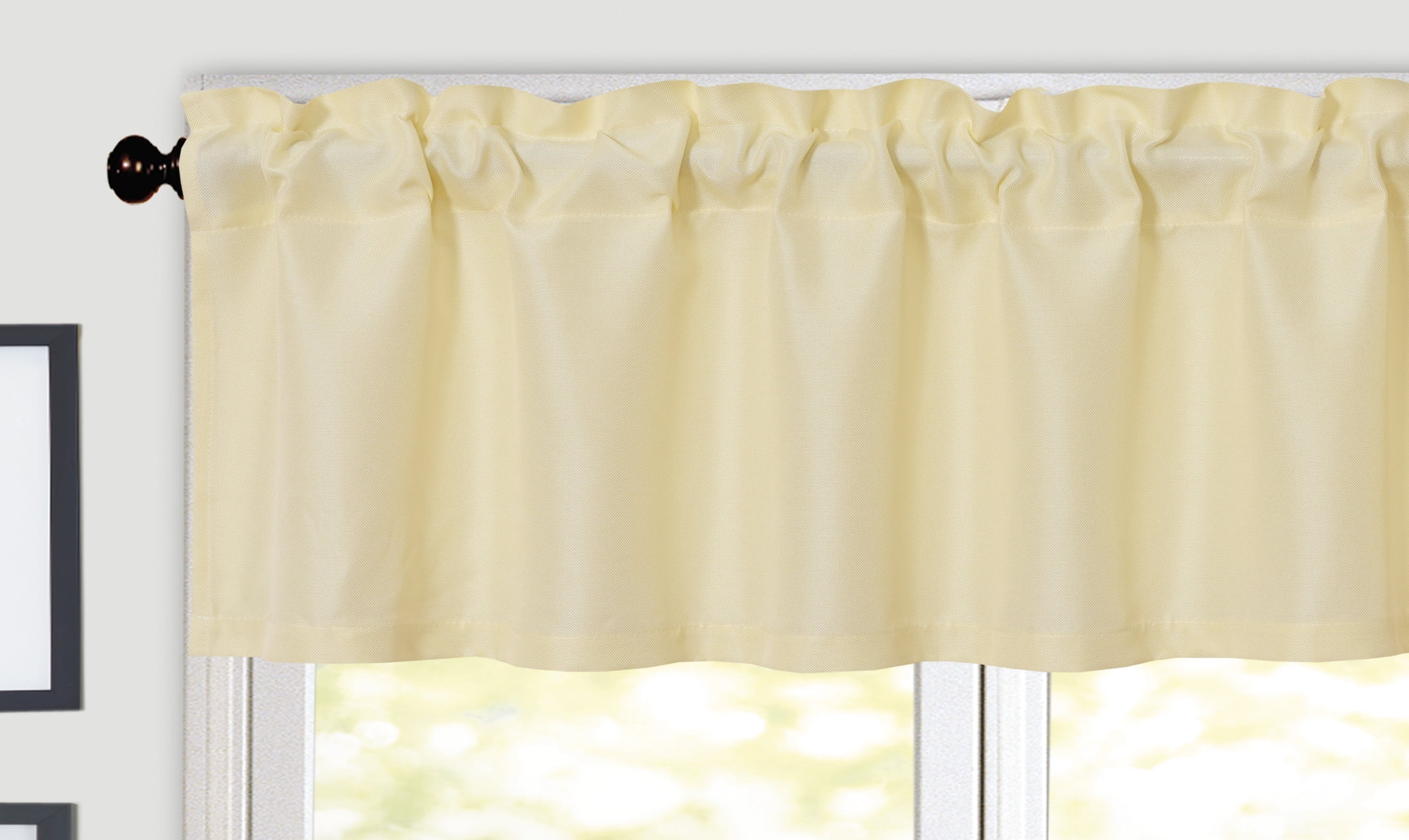 Aiking Home Solid Rod Pocket Valance for Window, 55 by 16-inch, Ivory ...