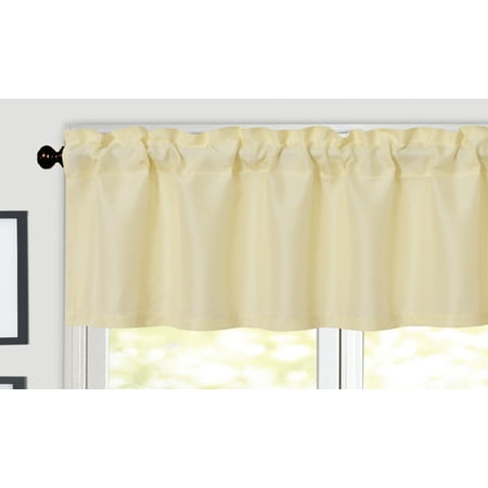 Aiking Home Solid Rod Pocket Valance for Window, 55 by 16-inch, Ivory ...