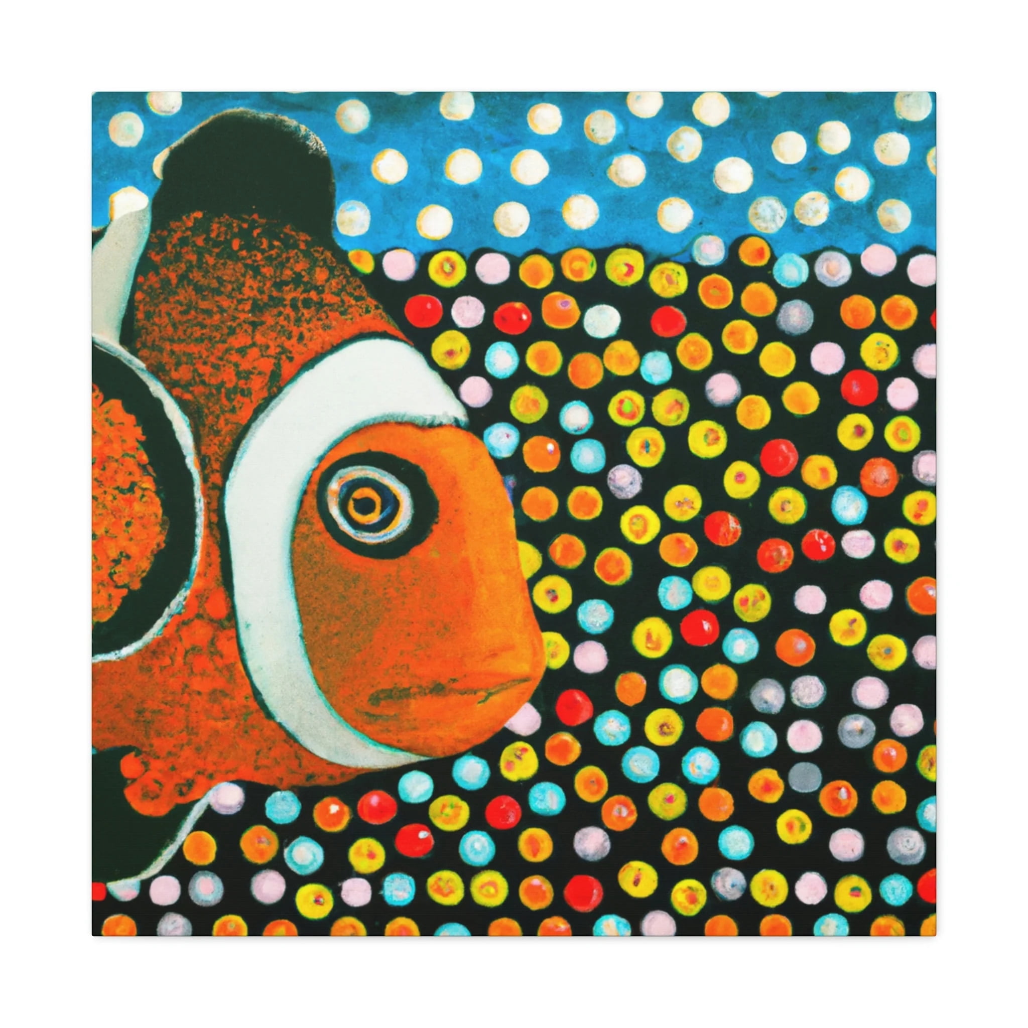 Clownfish in Pointillism - Canvas - Walmart.com