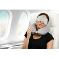 Brookstone Travel Neck Pillow Set - Classic Memory Foam Head and Neck ...