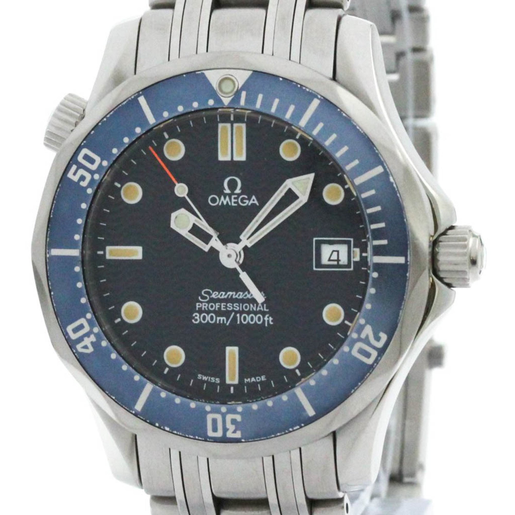 Pre-Owned Polished OMEGA Seamaster Professional 300M Steel Mid Size ...