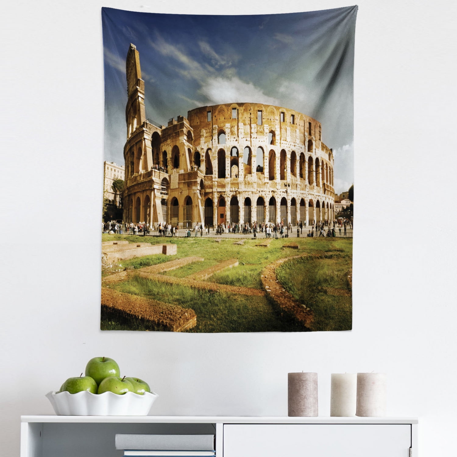 Italy Tapestry, Famous Historic Italian Monument Landmark Ruins ...