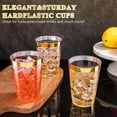 120PCS Gold Plastic Cups 12Oz Heavy Duty Disposable Gold Rimmed Party ...