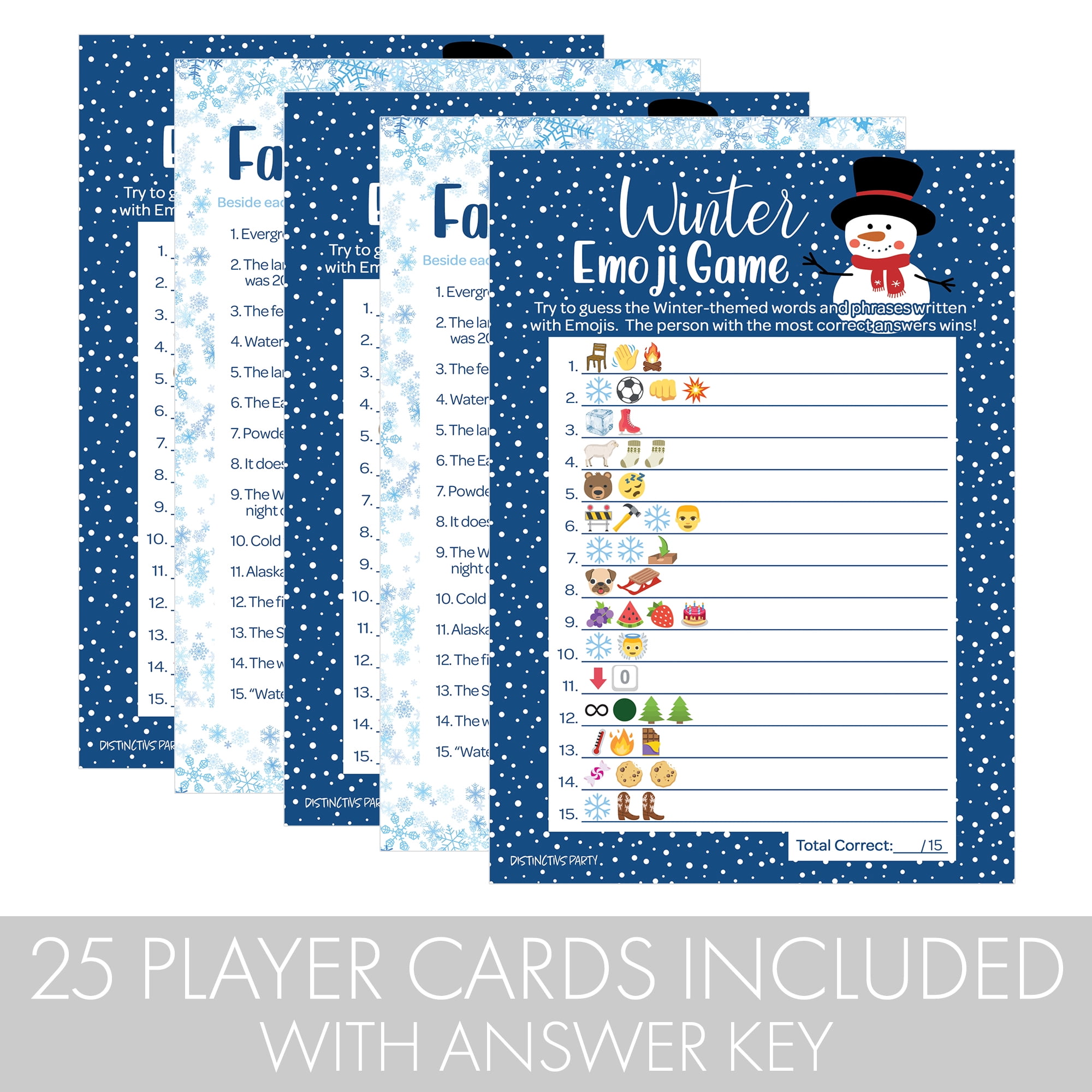 Buy Winter Holiday Party Games Bundle – Winter Emoji Guessing Game and ...