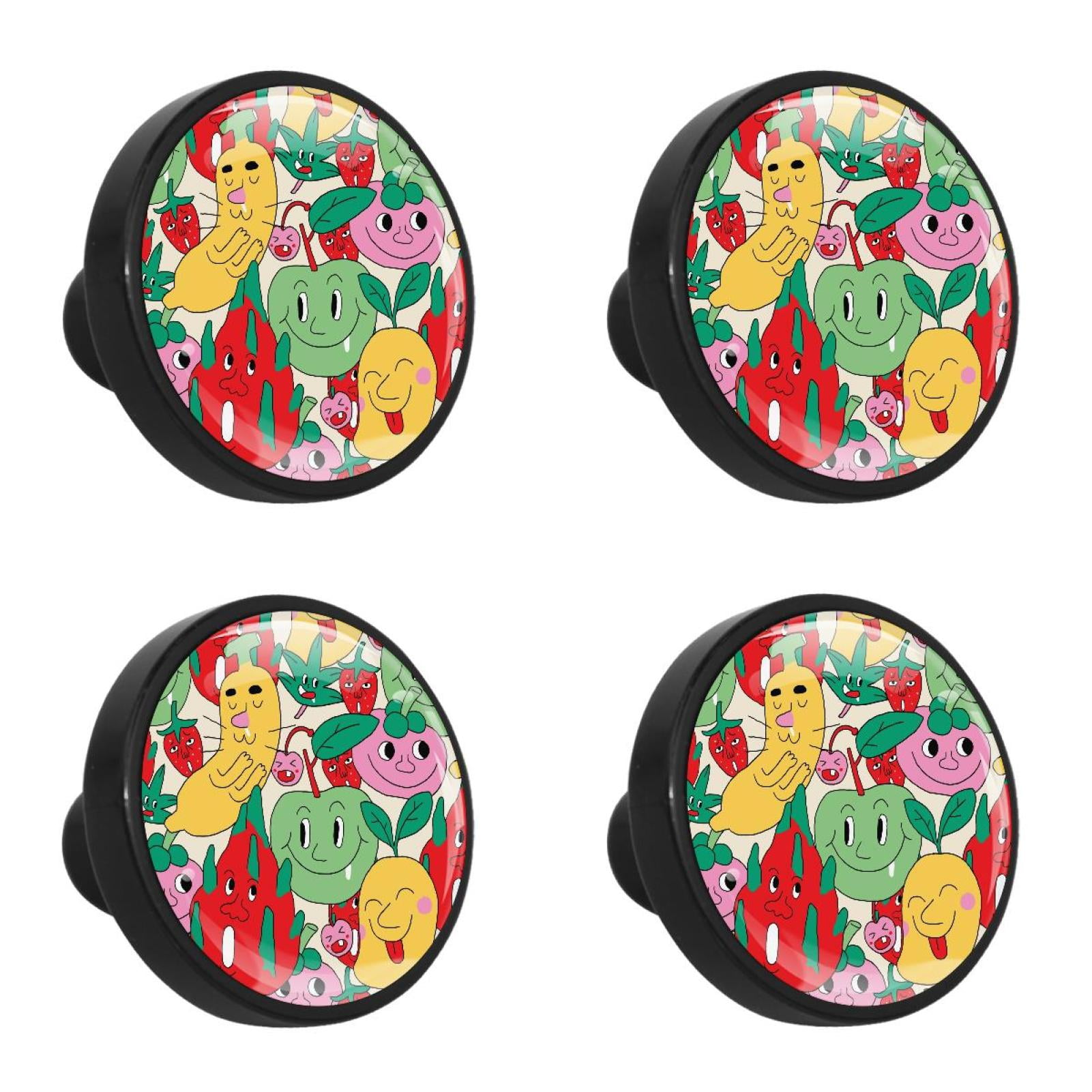 4 Pcs Cartoon Fruit Knobs for Kitchen Cabinet Cupboard Dresser Bookcase ...