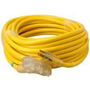 Coleman Cable 2549SW0022 100' Yellow & Purple 12/3 Outdoor Extension ...