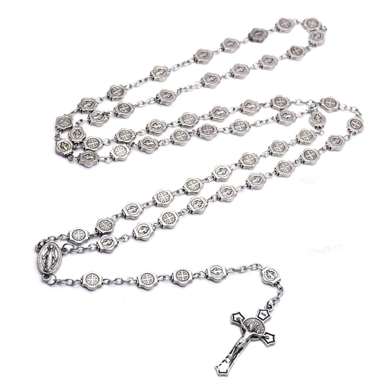 Click here for Xxzh Qigo Vintage Saint Benedict Rosary Necklace J... prices