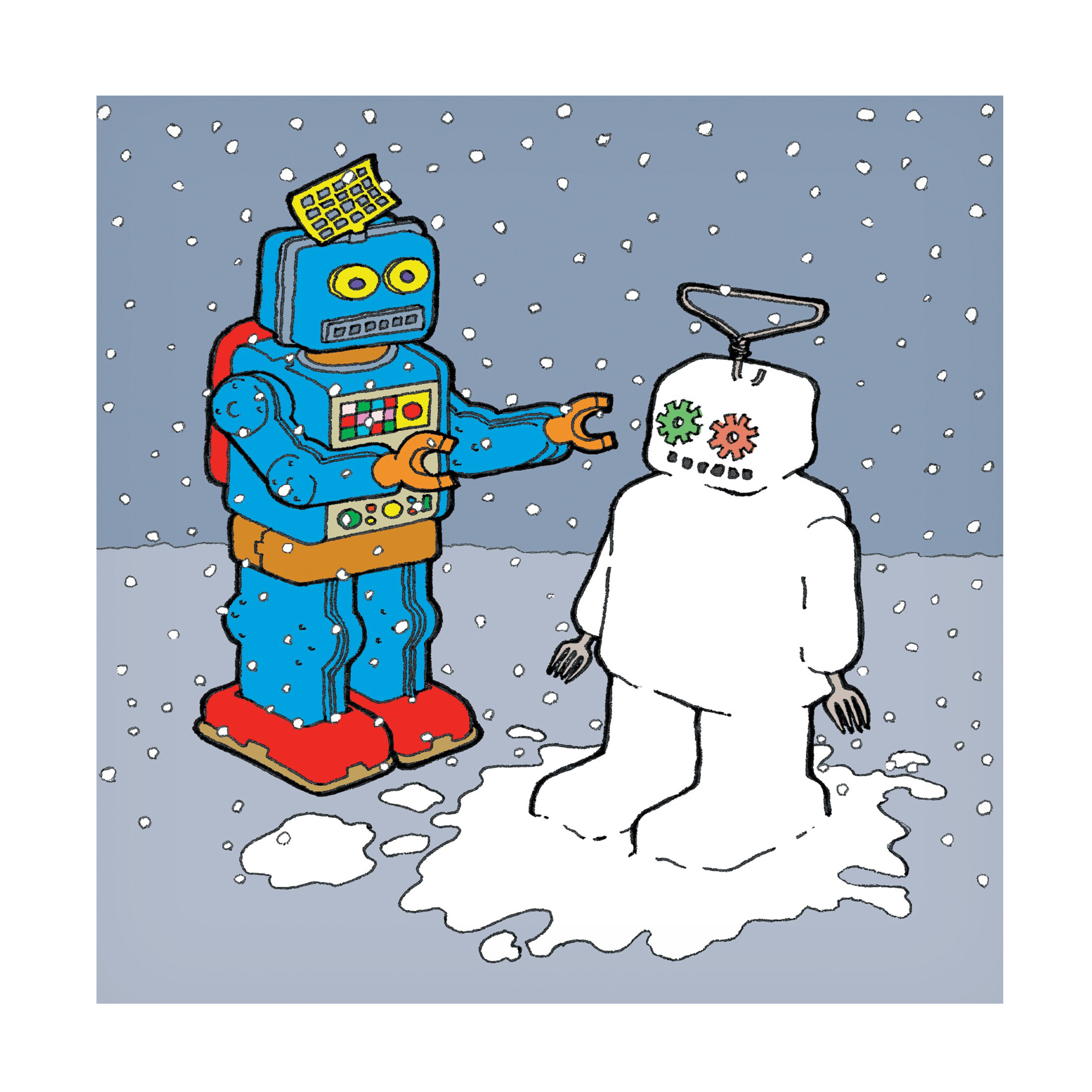 Duncan Wilson 'The Snow Bot' Canvas Art - Walmart.com