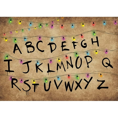Stranger Backdrop for Photography Alphabet Colourful String Background ...