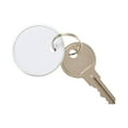 100-Pack White Paper Key Chain Tags with Writeable Labels and Metal ...