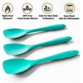 Spatula Spoon Set, Rubber Spoonula, Seamless Non- Flexible Scrapers for ...