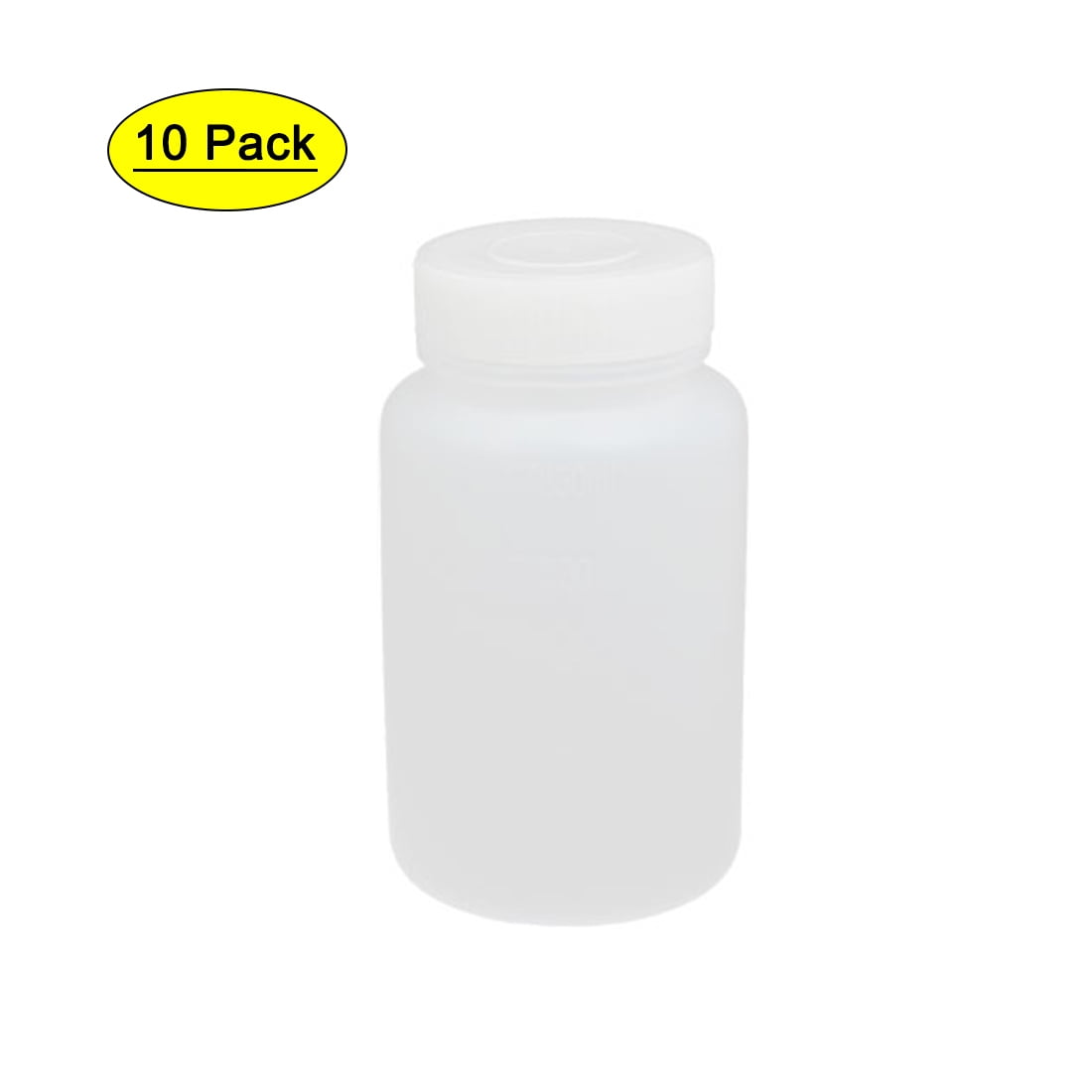 10pcs 250ml PE Plastic Wide Mouth Liquid DIY Storage Bottle Container ...
