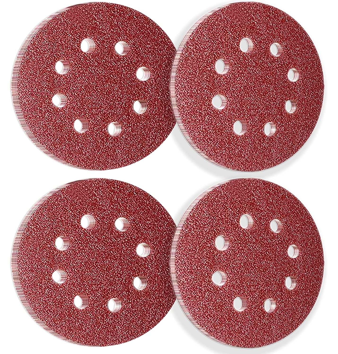 50Pcs 125mm 8 Holes Sanding Discs Pads Sanding Sheets, 5 Inch 40 Grits ...