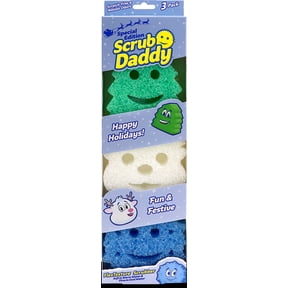 Scrubby Daddy Smiley Face, Odor Resistant & Scratch-Free Kitchen Sponge ...