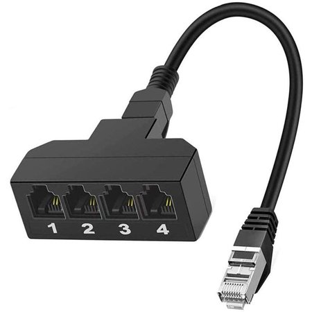 Telephone Line Splitter Adapter Cable Excellent Line Converter RJ45 to ...