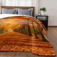 Autumn Fallen Leaves Quilted Comforters Cooling Blanket Oversized King ...