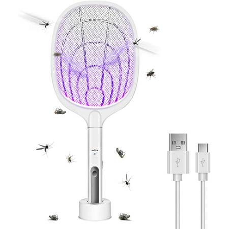 2 in 1 Electric Mosquito Repellent Paddle Efficient Fly Swatter, Bug ...
