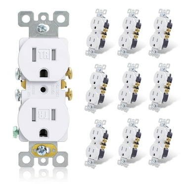 TOPELER Decorator Receptacle, 15A Duplex Tamper Resistant Electrical ...